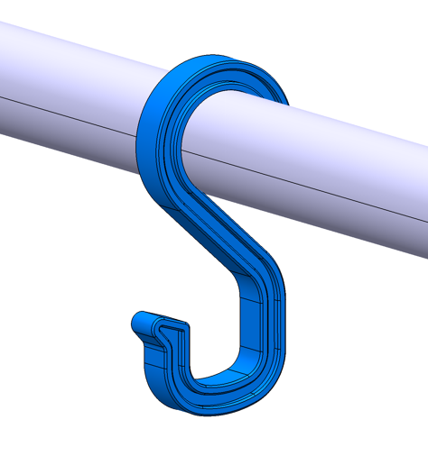 Free STL file Hook for round tube 🪝 ・3D printer design to download・Cults
