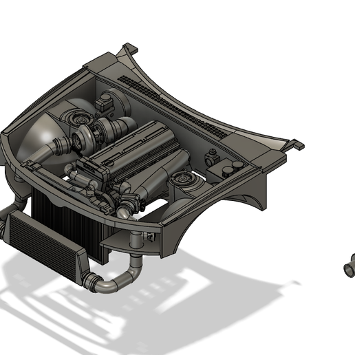 🚗 1/24 Toyota Soarer Engine w/ Bay Transkit Big Turbo 1JZ/2JZ 1/64 ...