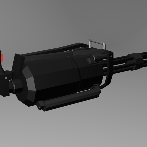 3D file Low poli minigun gun Low-poly 3D Model 🔫 ・3D print design to ...