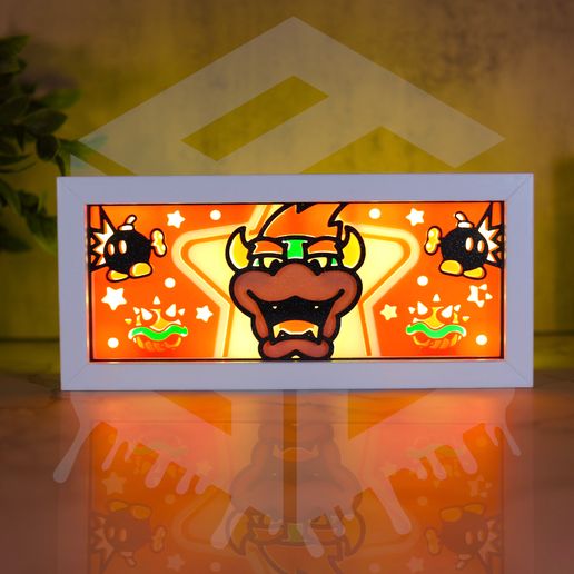 STL file Bowser - Light Box 🐢 ・3D printer design to download・Cults