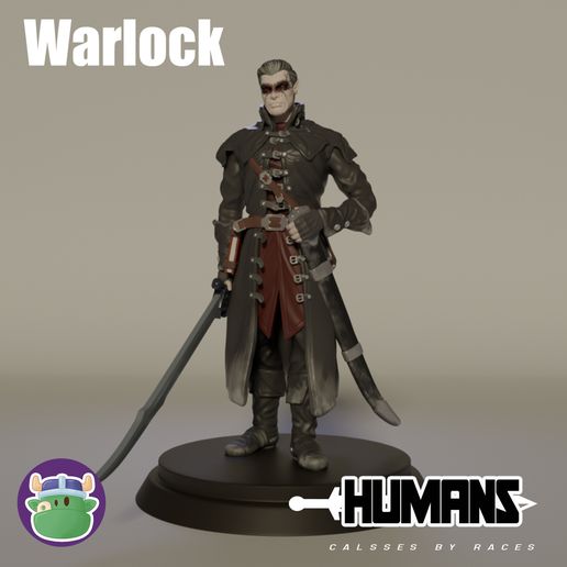 STL file Male Warlock ♂️ (OBJ)・3D printing design to download・Cults
