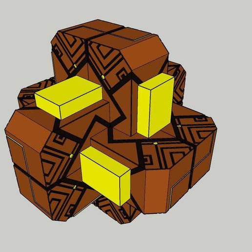🧩 Fan-Made Zhongli meteor - GEO puzzle Cube STL – Modular Detachable ...