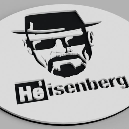 🍔 Heisenberg Breaking Bad Logo Posavasos・Archivo STL Gratis para ...
