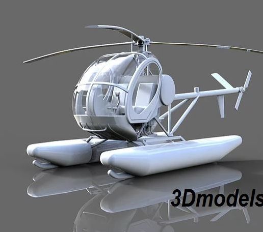🚁 Hughes 269 Calypso Helicopter model ship model building・ STL File for ...