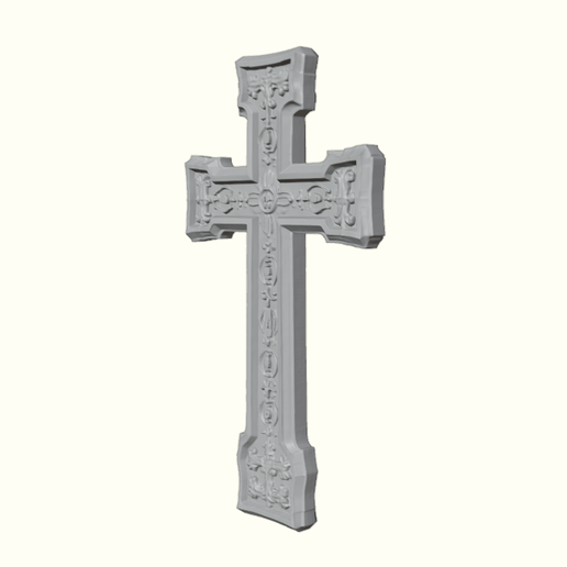 Ornate Christian Cross – Relief Wall Plaque・Free STL File for 3D ...
