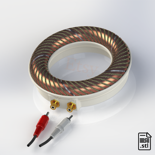 Archivo STL Rodin Coil TORUS .STL 136mm. x 24mm. Diameter with Base ...