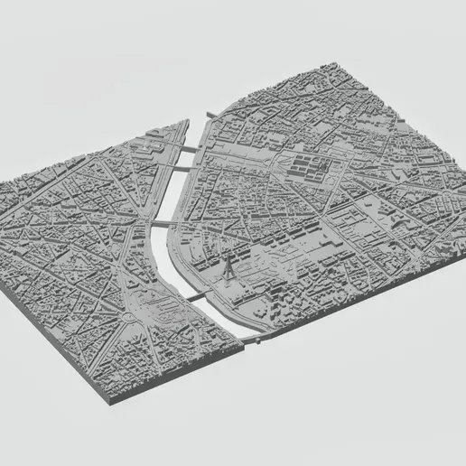 🇫🇷 Paris France 3D Miniature・Free 3D File for ・Cults