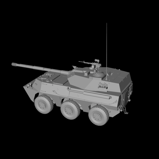 🔫 Modelo 3D del cañón de asalto autopropulsado chino WMA301・Archivo OBJ ...
