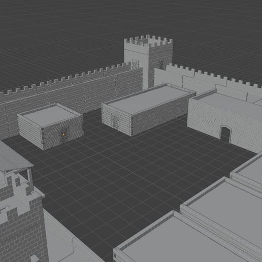🎲 28mm scale Roman Fort with towers, walls and inner buildings・ 3D File ...