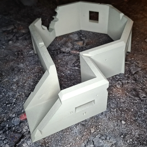 🏗️ Large octagon shape bunker building. 28mm scale for tabletop ...