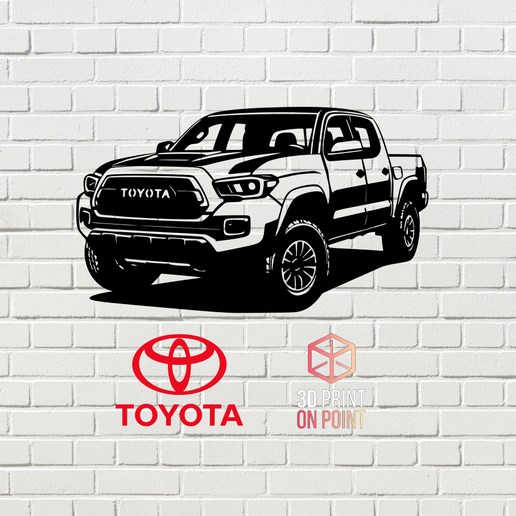 🚗 TOYOTA TACOMA 2021 TRD PRO - 2D WALL ART・Archivo STL para Impresión ...