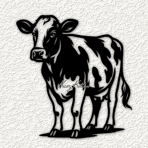 🐄 country dairy cow l wall art home decor・ STL File for 3D printing・Cults
