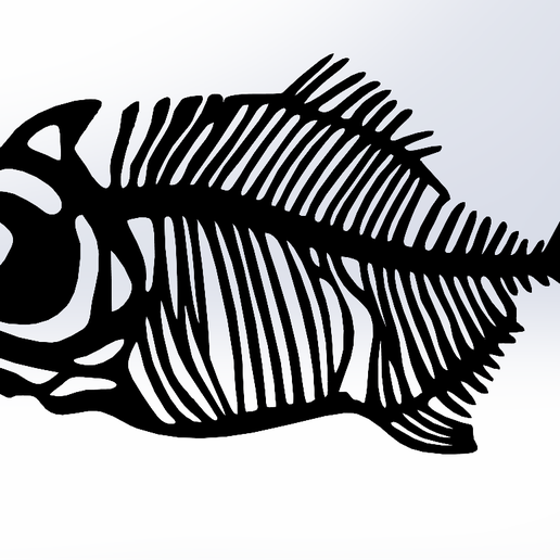 STL file Fish Skeleton Line Art – Unique and Edgy 3D Model 🐠 ・3D ...