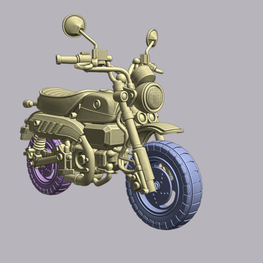 🐒 Monkey Mini bike 3d model 1/24 scale・ STL File for 3D printing・Cults