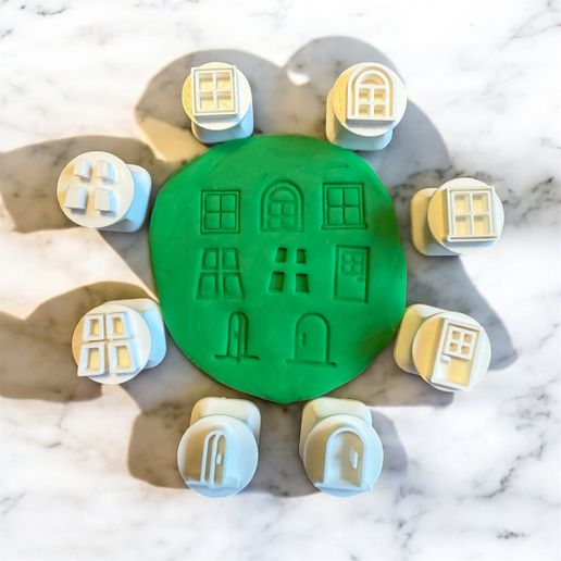 🚪 9 windows and doors stamps, for clay and pottery , 9 pcs・ STL File ...
