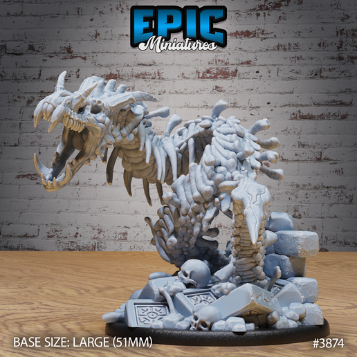🦴 Bone Naga Set ‧ DnD Miniature ‧ Tabletop Miniatures ‧ Gaming Monster ...