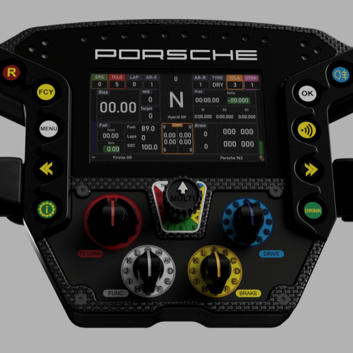 arquivo STL DIY PORSCHE 963 LMDh SWD STEERING WHEEL 🛞 ・Design para ...