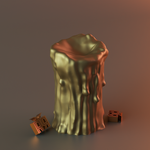 🫠 melted candle・ STL File for ・Cults