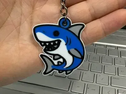 🦈 Cute Shark Keychain・ STL File for 3D printing・Cults