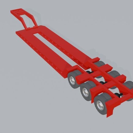 🛏️ Heavy Duty Low Bed Trailer Chassis – Multi Axle Prime Mover STL ...