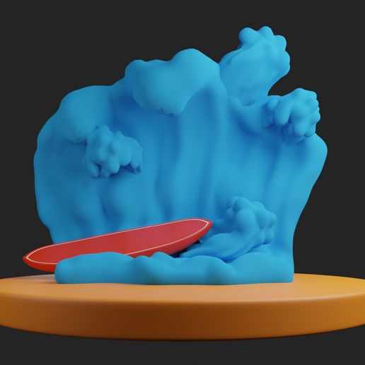 3D file Surf with Surfing Board 🏄 ・3D printing design to download・Cults
