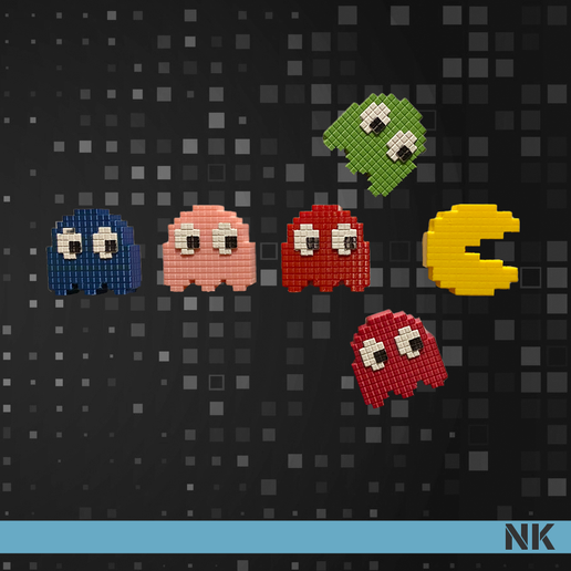 Free STL file PACMAN KEYCHAIN / MAGNETS 🗝️ ・3D printable object to ...