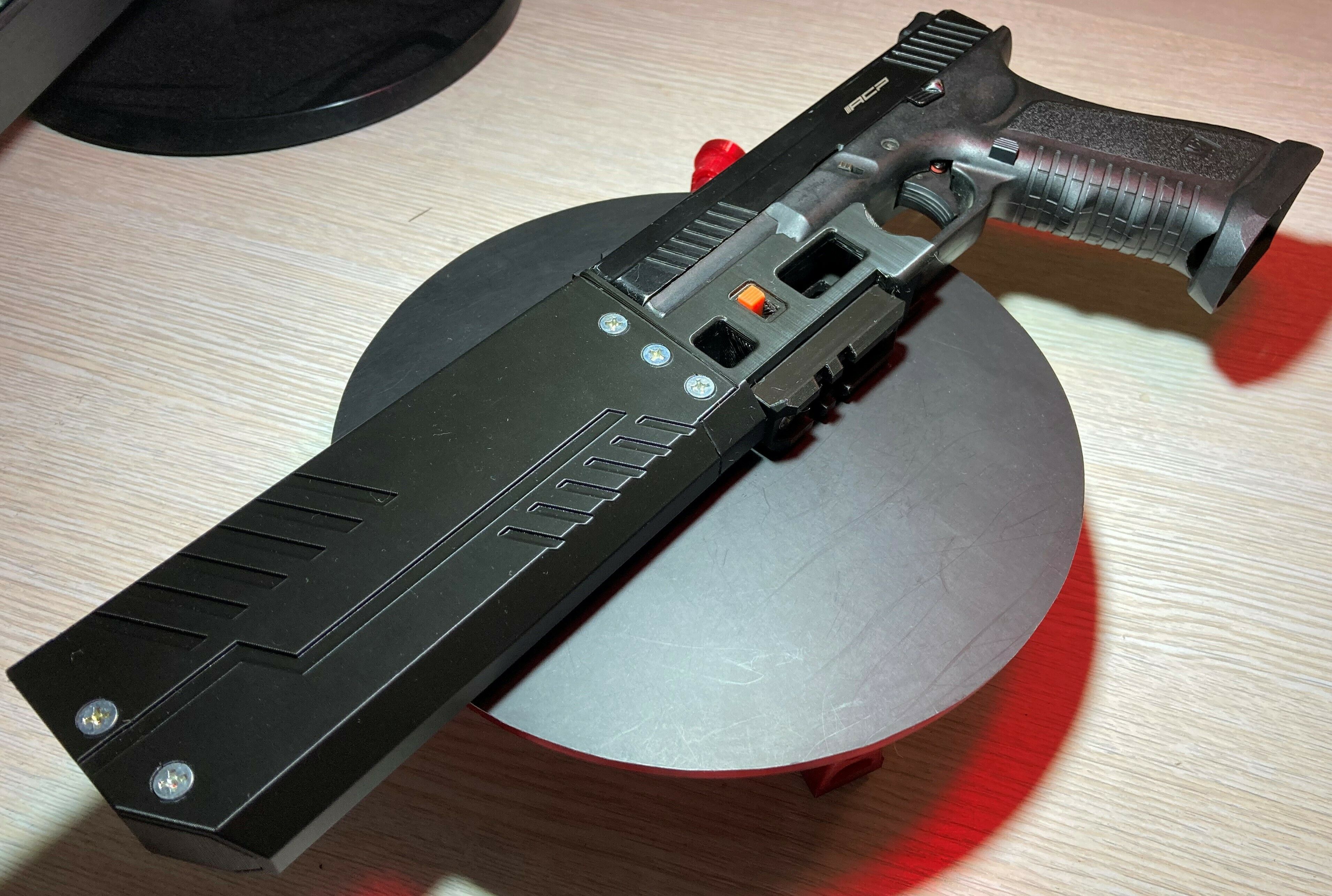 Archivo STL Supresor de Airsoft inspirado en Fischer para réplica de Glock GBB・Plan para ...