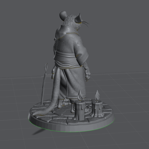 🐀 Rat - Master - DnD Tabletop Mini・ STL File for 3D printing・Cults