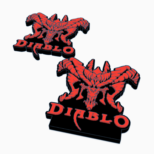 STL file 2x DIABLO V2 Logo Display by MANIACMANCAVE3D 🖼️ ・3D print ...