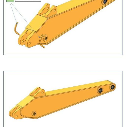 🐱 CAT 320 GC ARM AND LEVERS FOR BUCKET MOVEMENT・ STL File for 3D ...