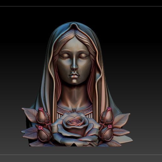 🎨 MOTHER MARY (VIRGIN MARY) V3・ STL File for 3D printing・Cults