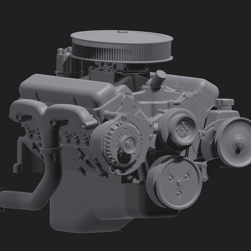 🤏 1/25 Classic Small Block Chevy Engine・ 3D File for 3D printing・Cults
