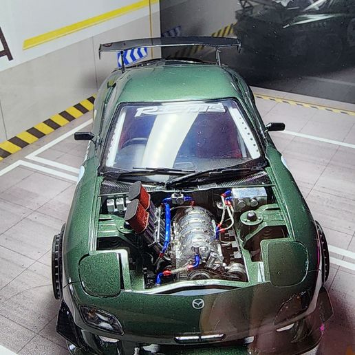 🌆 1/24 NA 4 Rotor RX-7 Transkit for aoshima tamiya 1/64 hotwheels・ 3D ...