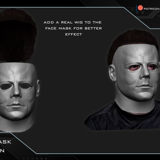 📁 Michael Myers mask・ 3D File for 3D printing・Cults