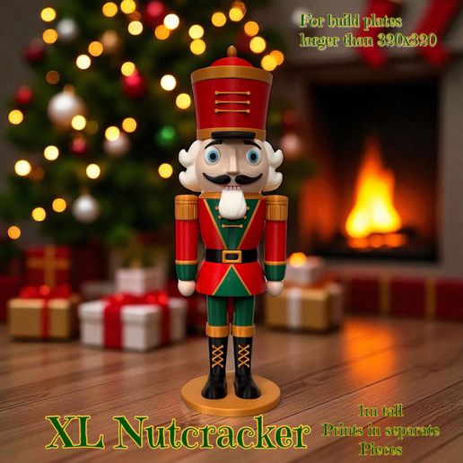 🫡 XL Nutcracker, for larger build plate above 320x320・ 3MF File for 3D ...