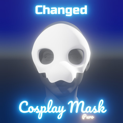🎭 Puro Mask - Changed Cosplay・ STL File for 3D printing・Cults