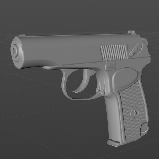 🔫 Digital model of the Soviet Makarov pistol・ OBJ File for 3D printing ...