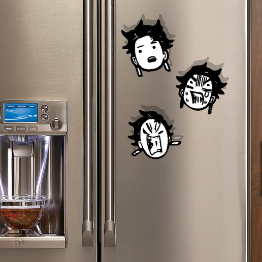 🧲 Demon Slayer Tanjiro Kamado Magnet | Decoration For Whiteboard ...
