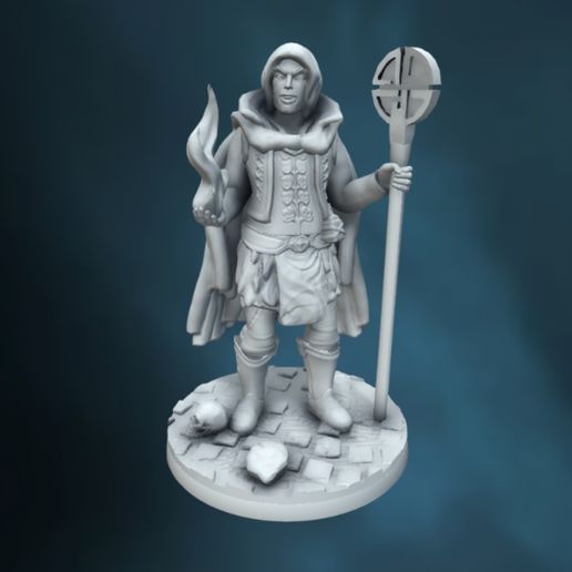 🧝 Elf Wizard DND miniature・Free STL File for 3D printing・Cults