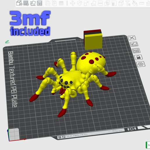 🎨 Articulated Tarantula・ STL File for 3D printing・Cults
