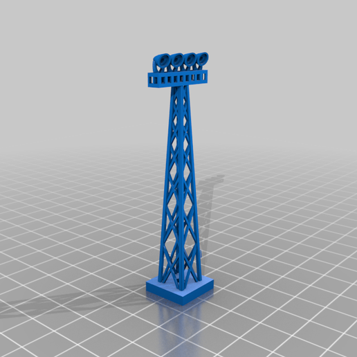 👽 N Scale Yard Light Tower・Free 3D File for ・Cults