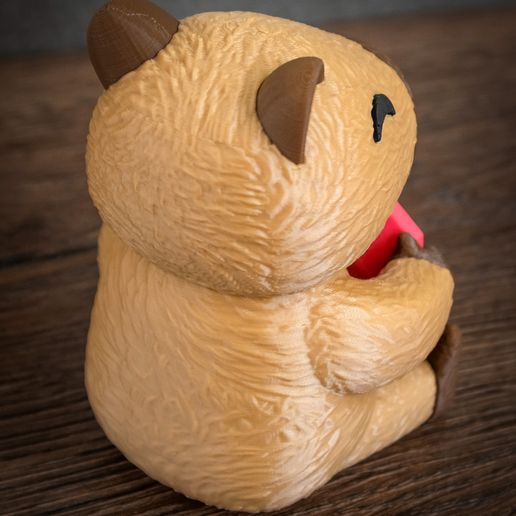 💜 CAPYBARA WITH HEART・ 3D File for 3D printing・Cults
