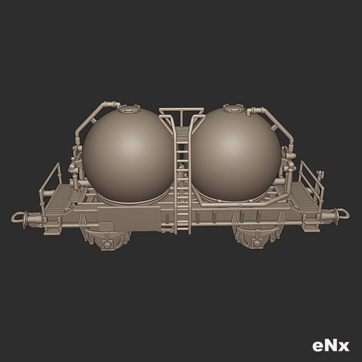 🪖 High Pressure Tank Wagon - H0 Scale - 1:87・ 3D File for 3D printing・Cults