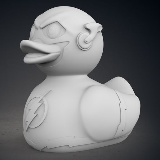 🦆 Cute The Flash Rubber Duck・ STL File for 3D printing・Cults