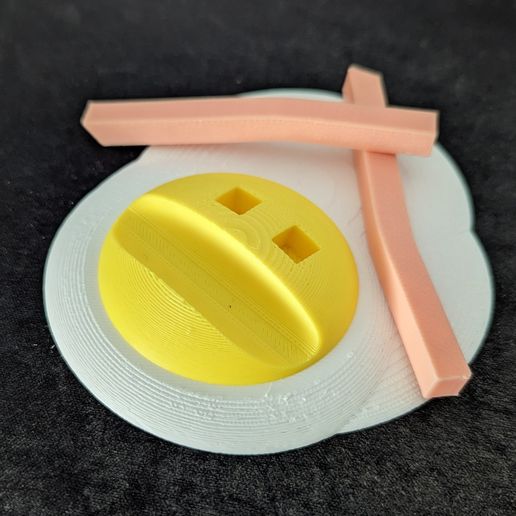 📞 Phone stand fried egg・ STL File for 3D printing・Cults