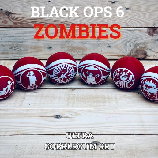 🤙 Call of Duty BO6 Zombies, ultra gobble gum set・ 3MF File for 3D ...