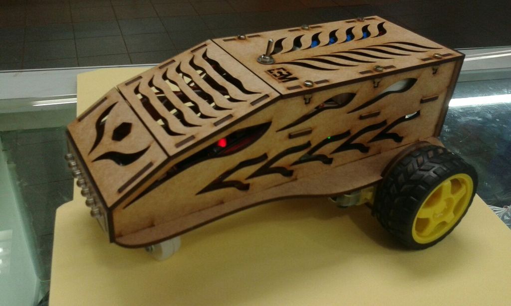 Descargar archivo STL gratis Car MDF de 3mm 3 Rueda Para Arduino ...