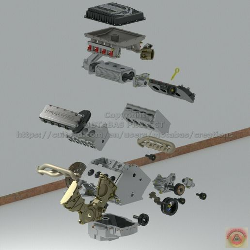 🚙 FORD BOSS 335 (Miami V8) - ENGINE・ STL File for 3D printing・Cults