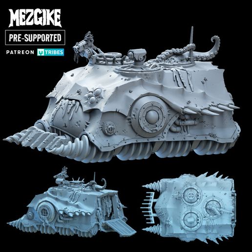 Файл 3D Sea grub carrier tank (pre-supported) 🪖 ・Шаблон для загрузки и ...