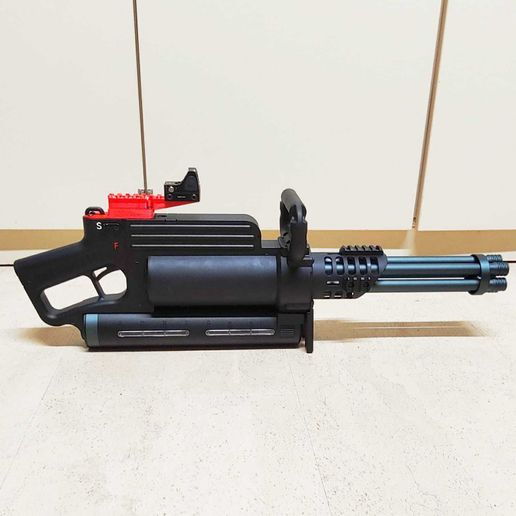 🔫 MG MINIGUN GUN WE-23 TOP RAILS WELL PRO・ STL File for 3D printing・Cults